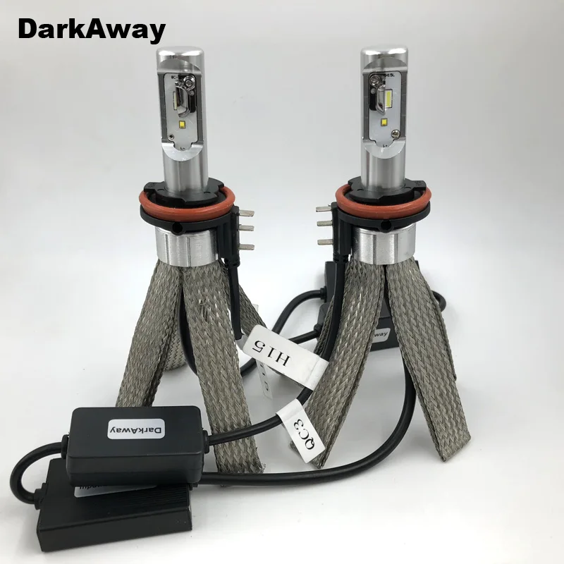 DarkAway H15 LED Headlight Bulb Kits 40W 5600LM 6000K CSP Chips Canbus Error Free Can Truck Hi ...