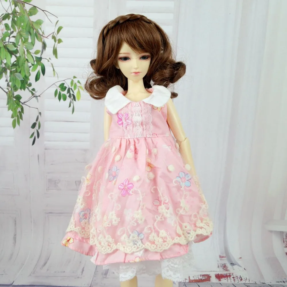 BJD DOLL Pink Long Dress Skirt Outfits Clothing For 1/4 17" 1/3 24 ...