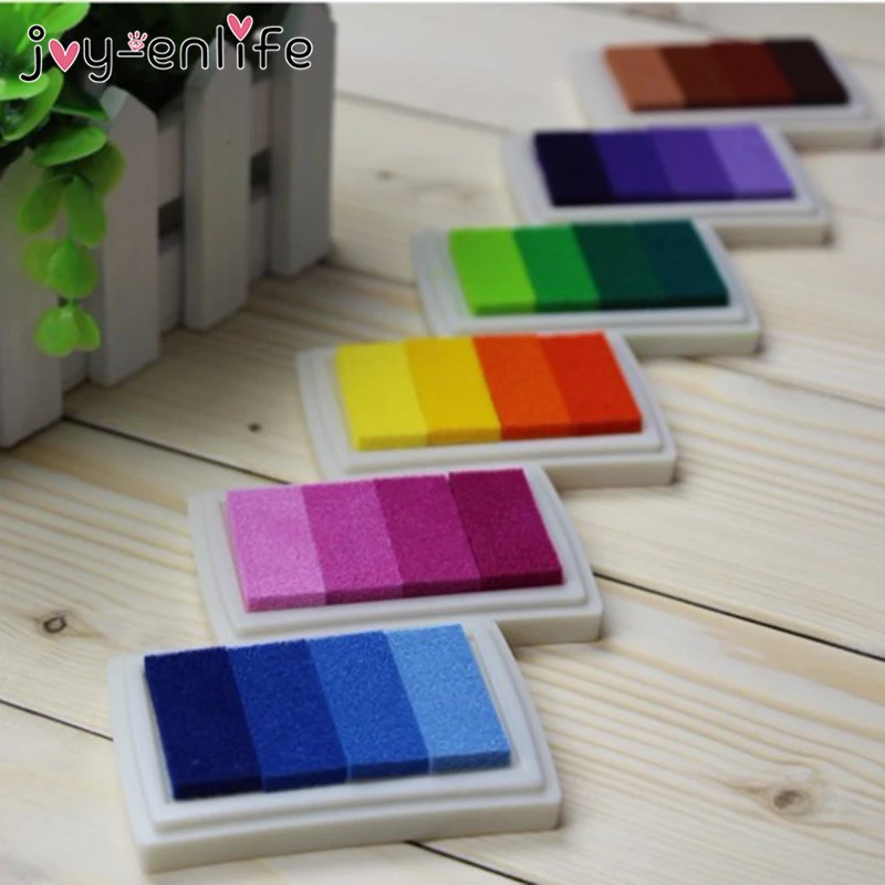 1pcs 6style Inkpad Ink Stamp Pad Colorful Cartoon Craft Inkpad Set For ...