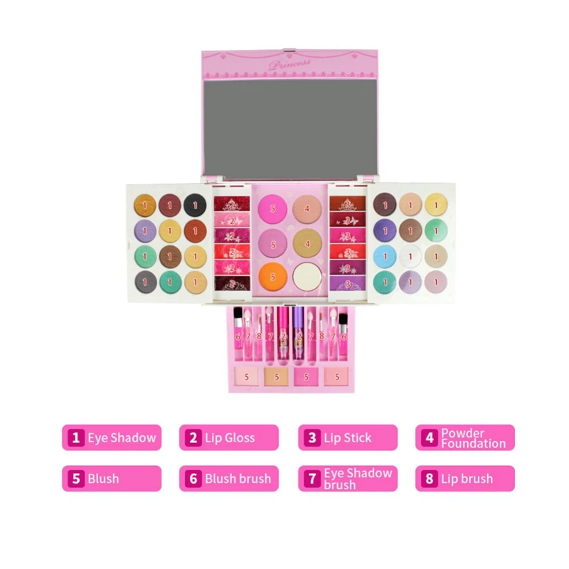 56pc Disney Princess makeup Set Girl Cosmetic Performs Make up House ...