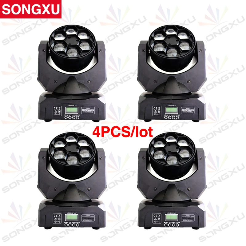 Songxu 4pcs/lot Amazing 6x15w Bee Eyes Moving Head Light Rgbw 4in1 Led ...