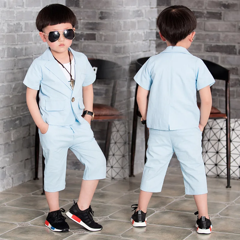 Kids Formal Wedding Clothes Suit Baby Boy Blazer Set Boys Tuxedo Suits ...