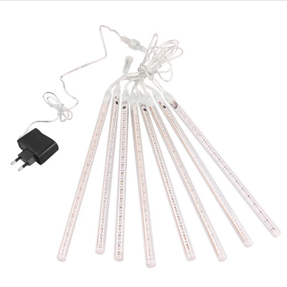 Multi Color Led Lamp Lighting Snow Meteor Shower Rain Lamp 8 Tube 30cm ...
