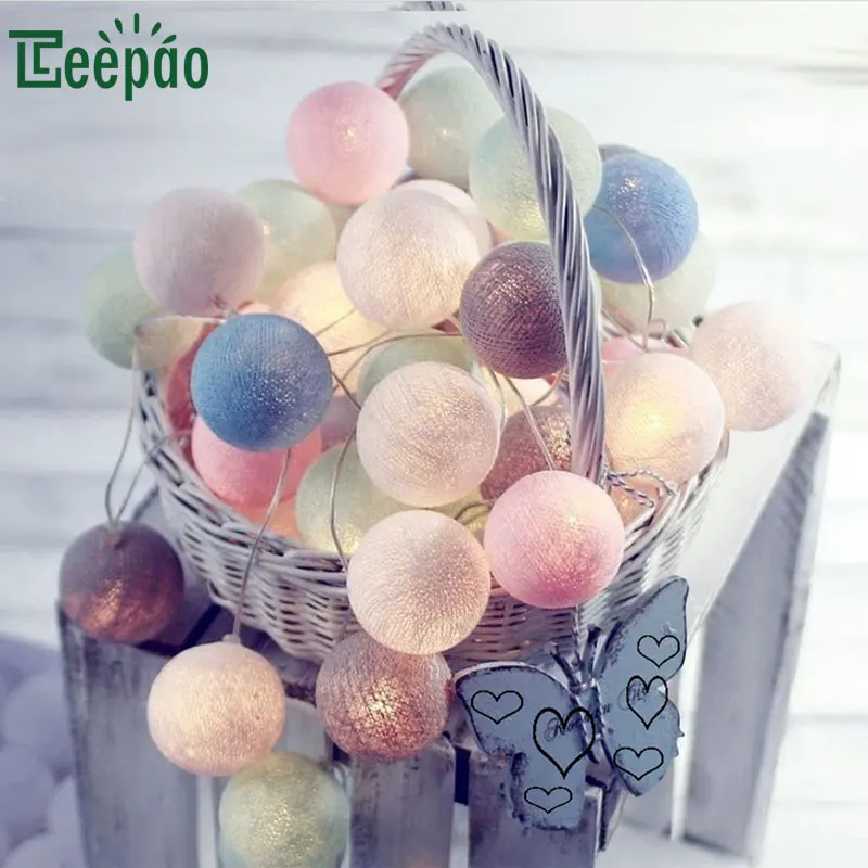 Cotton Ball String Lights