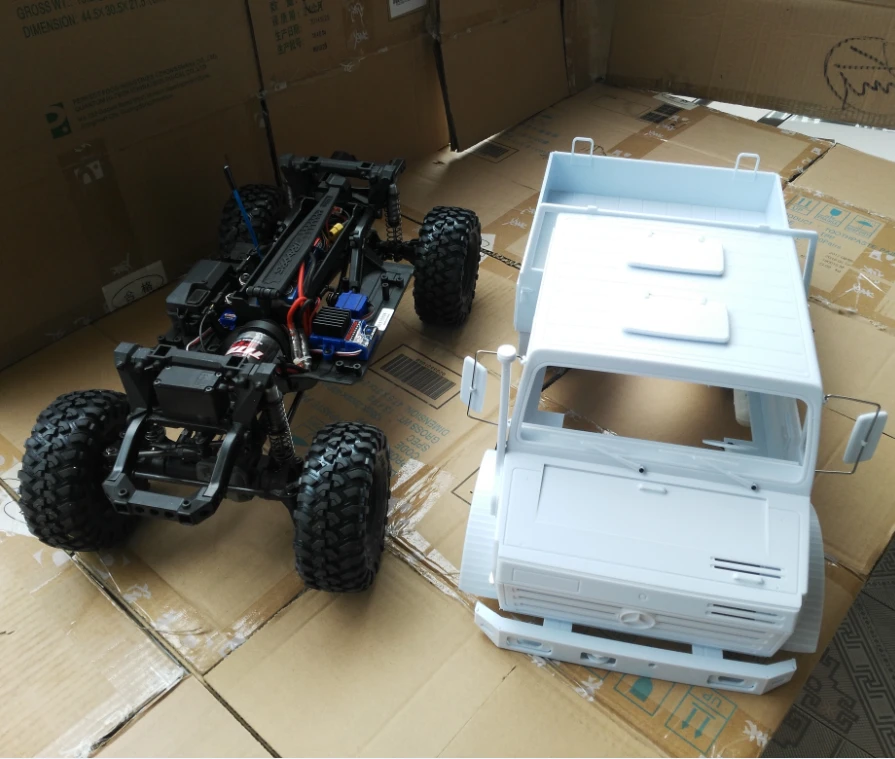 New R/c White Truck Body 1/10 Scale Rock Rc Crawler Car Hard Plastic ...