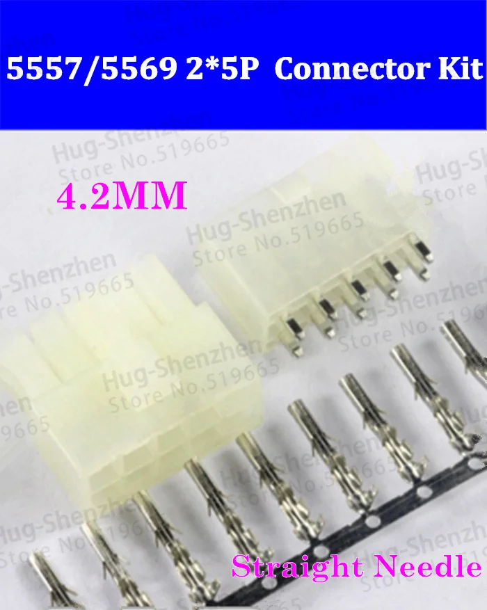 10pcs 5557 5569 connector 10p 2 *5p 4.2mm double pin looper|pin america ...