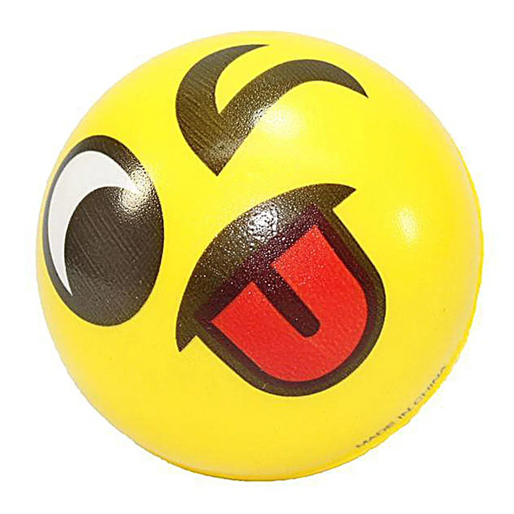 מוצר - 12Pcs/lot Funny Emoji Faces Squeeze Ball Anti Stress Hand Wrist ...