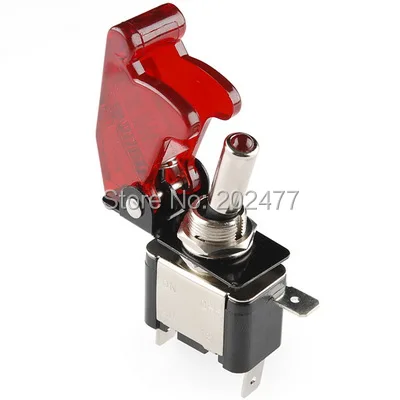 1000set/lot 12V 20A Red Led Illuminated Toggle Switch With Transparent ...