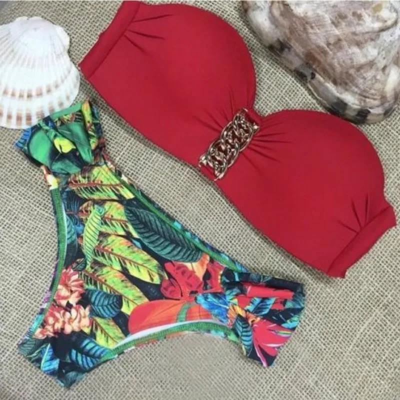 Sexy Bikini 2018 Women Swimwear Low Waist Printing Swimsuit Bikini