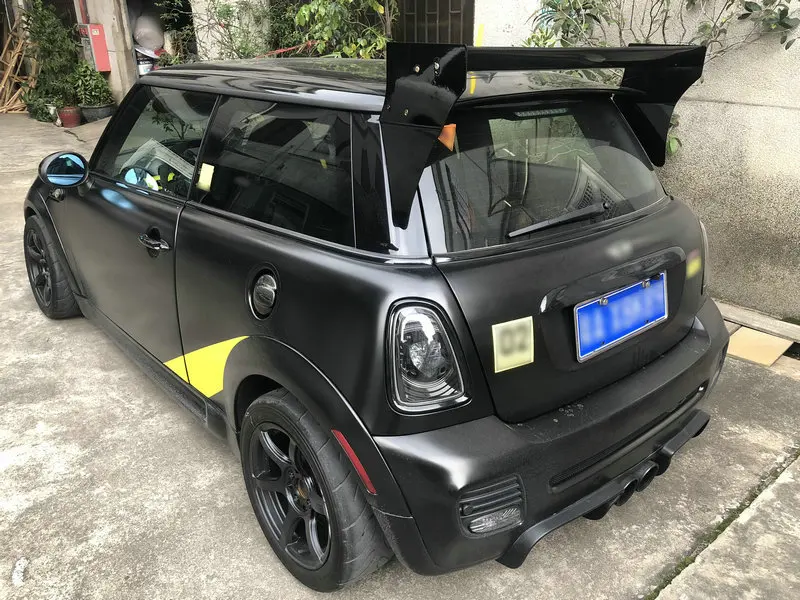 Carbon Fiber M7 Style Roof Spoiler Glossy Finish Double Blade Rear Wing ...