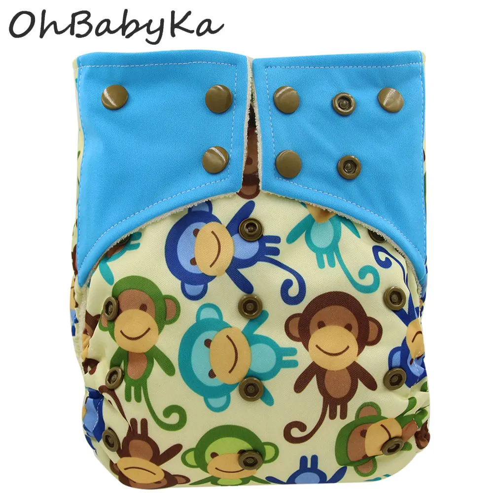 Ohbabyka Cloth Diaper All in two AI2 Adjustable Reusable Baby Diapers ...