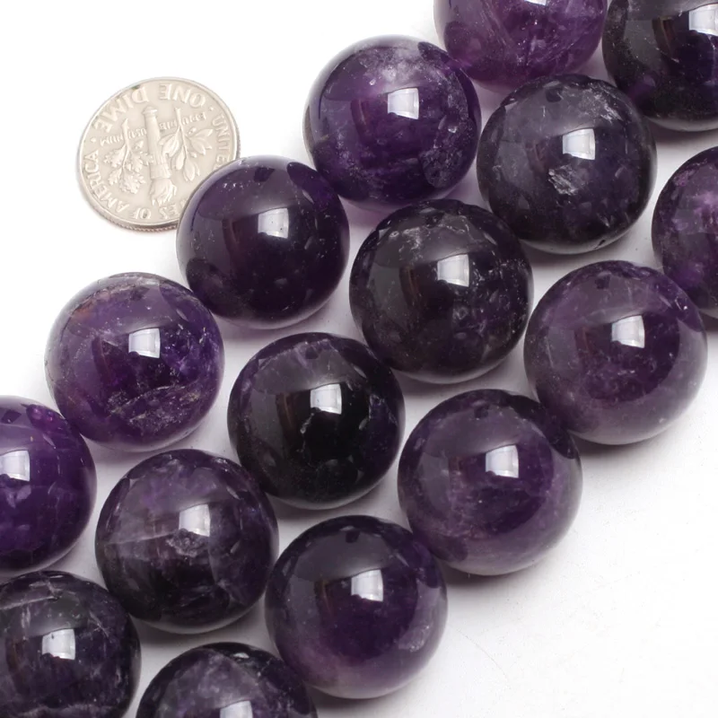 18mm dark color Amethys t beads natural crystal stone beads loose bead ...