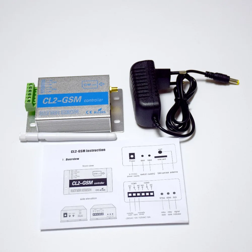 CL2 GSM Wireless GSM SMS smart Remote ON/OFF switch Controller with 2 ...