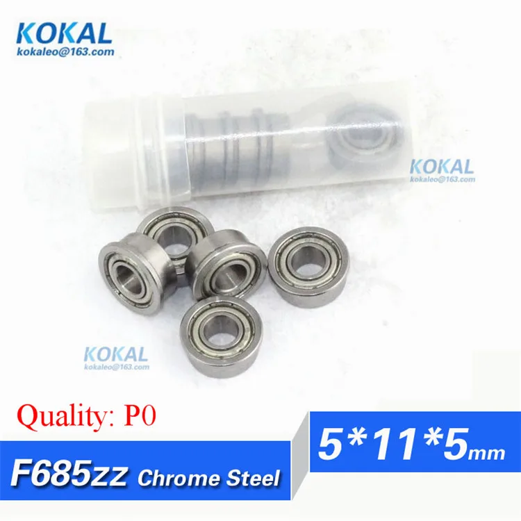 [cf685zz-p0]free Shipping 10pcs Chrome Steel Flange Bushing Deep Groove ...