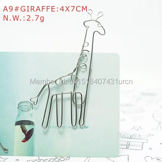 A9 GIRAFFE PAPER/NOTE CLIP PRACTICAL/NOVELTY/CREATIVE STAINLESS HAND ...