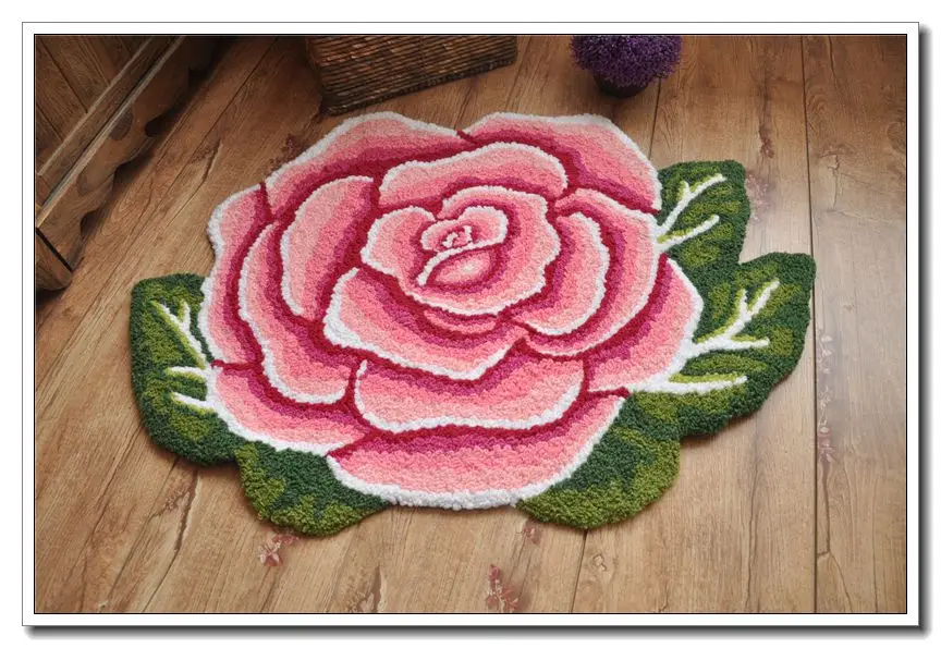 3 Colors Country Style Victorian Rose Hand Made Living Bedroom Floor ...