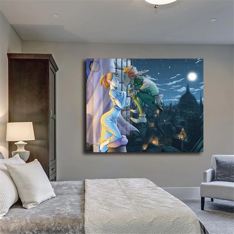 Hello Wendy Peter Pan Wall Art Canvas Poster And Print Canvas Painting ...