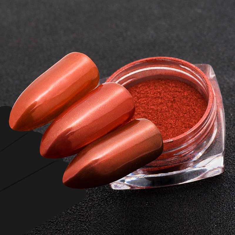 Mtssii Holographic Mirror Powder Nail Art Rose Gold Glitter Powder ...