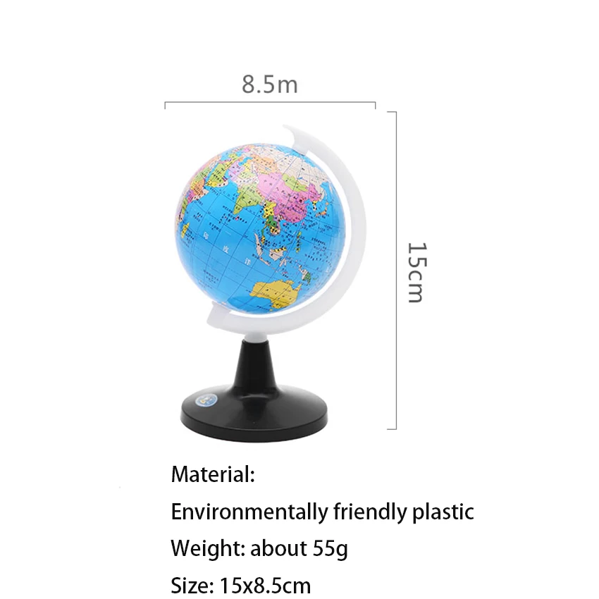 Small Globe of the world with stand Geography Map Educational Toy for ...