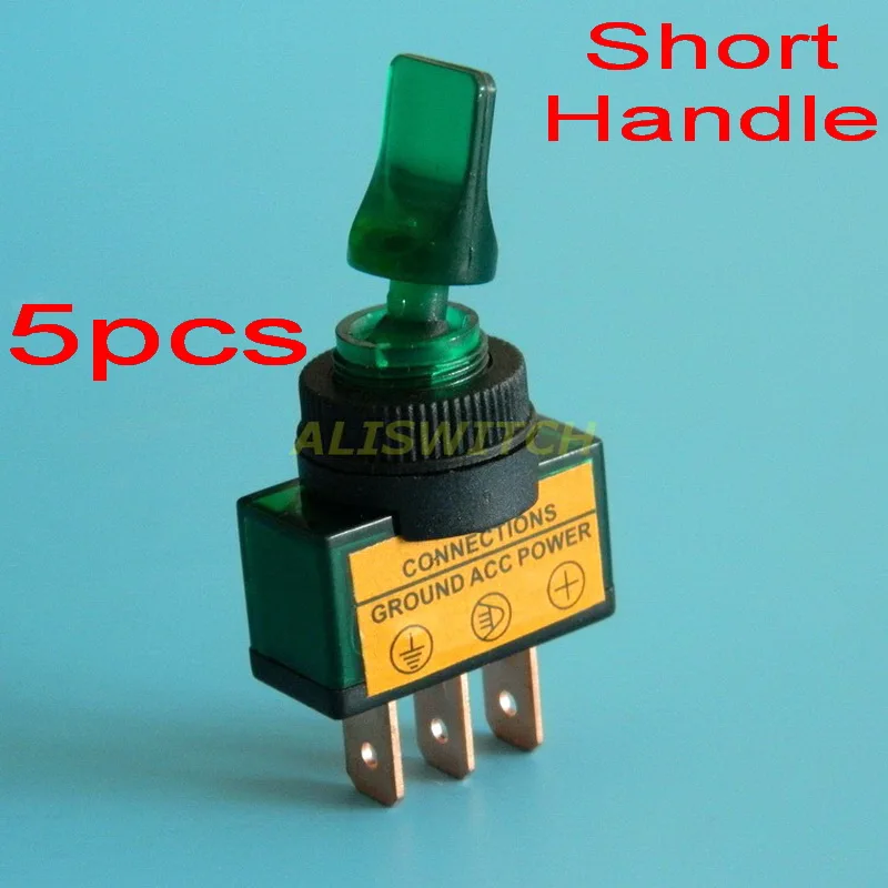 Dash Mounted Toggle Switch 2X Green LED Toggle Switch Covers - ON/OFF ...