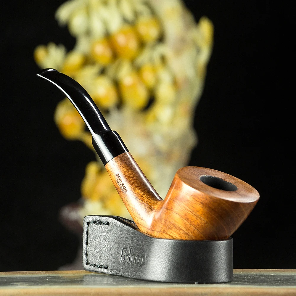 Rose Wood Pipe 9mm Filter Smoking Pipe Bent Rosewood Tobacco Pipe with ...