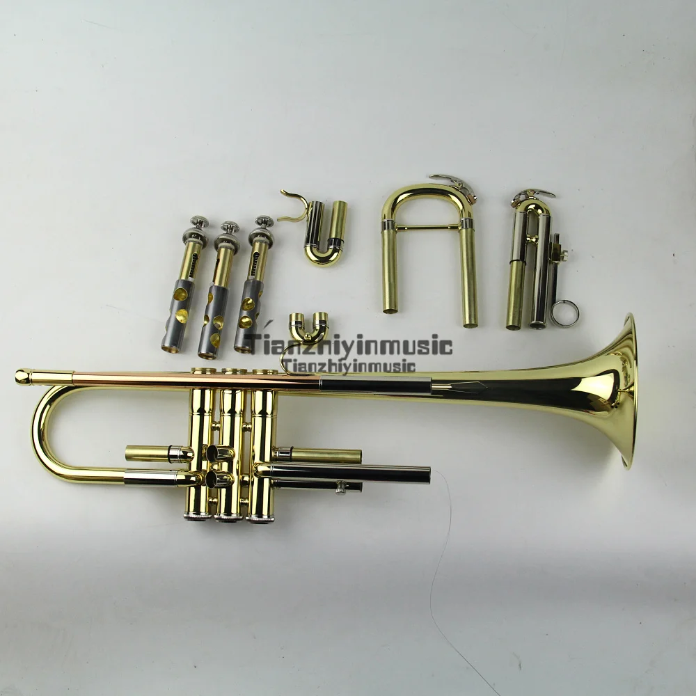 Professional heavy duty soprano Bb Trumpet gold lacquer w/case by ...