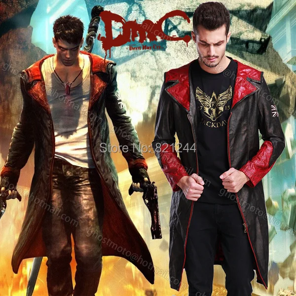 Devil May Cry 5 Dante Game Cosplay Halloween Clothing wear Long Wind ...