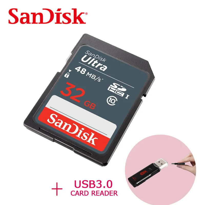 100% Original SanDisk Ultra SD card 16GB 32GB Class 10 SD SDHC SDXC ...