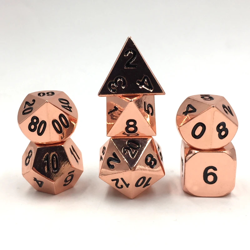 Buy Build Your Own Dice Set Chrome Finish Metal Dice With Red Numbers Dnd From