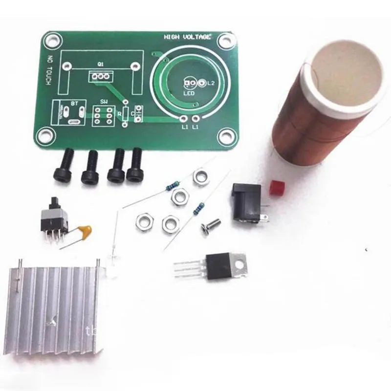Mini DIY Tesla Coil Kit Arc Wireless Electric Power Transmission ...