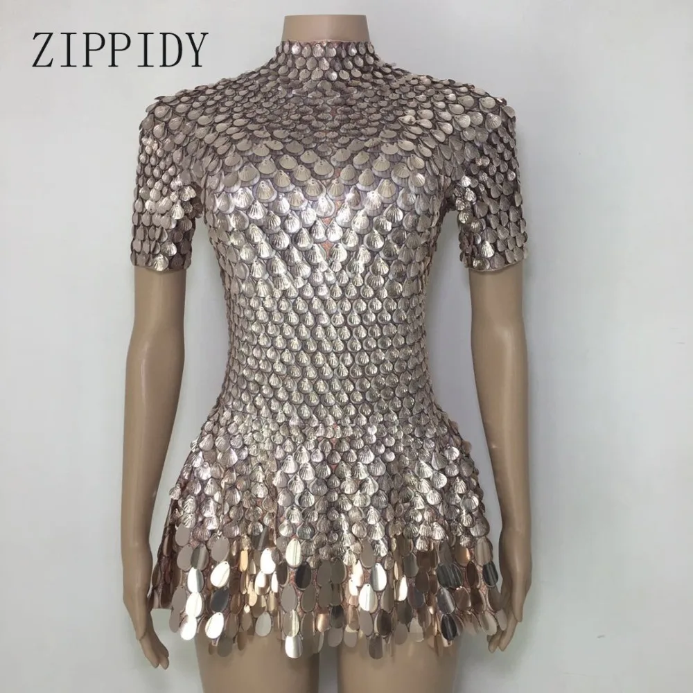 Sparkly Sequins Dress Women's Sexy Dance Costume Celebrate Dress ...