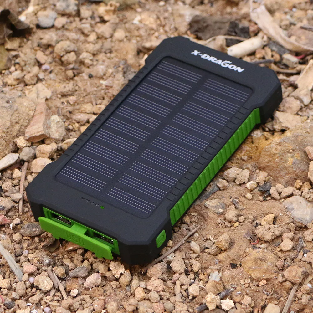 X DRAGON 10000mAh Solar Power Bank Solar Charger Portable Outdoors ...