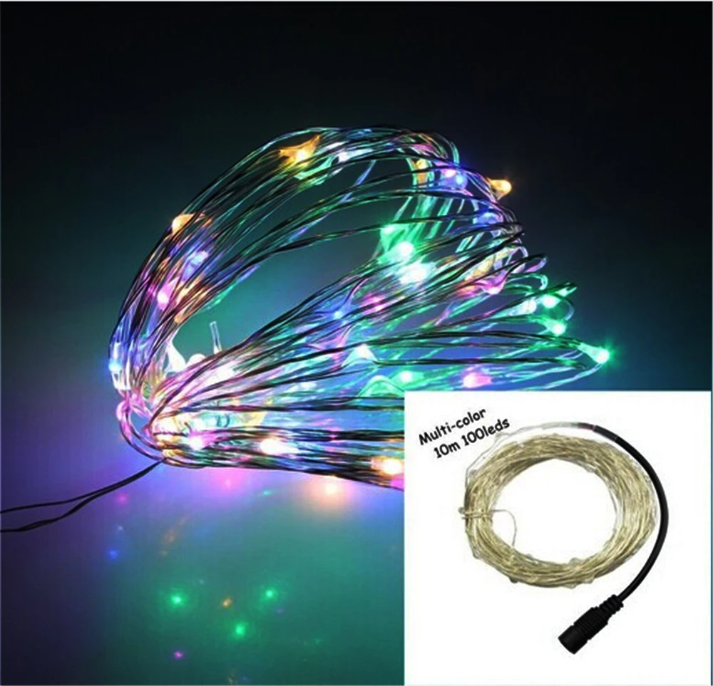 Kmashi 10M100leds Copper Wire Christmas LED String Light DC 12V Power ...