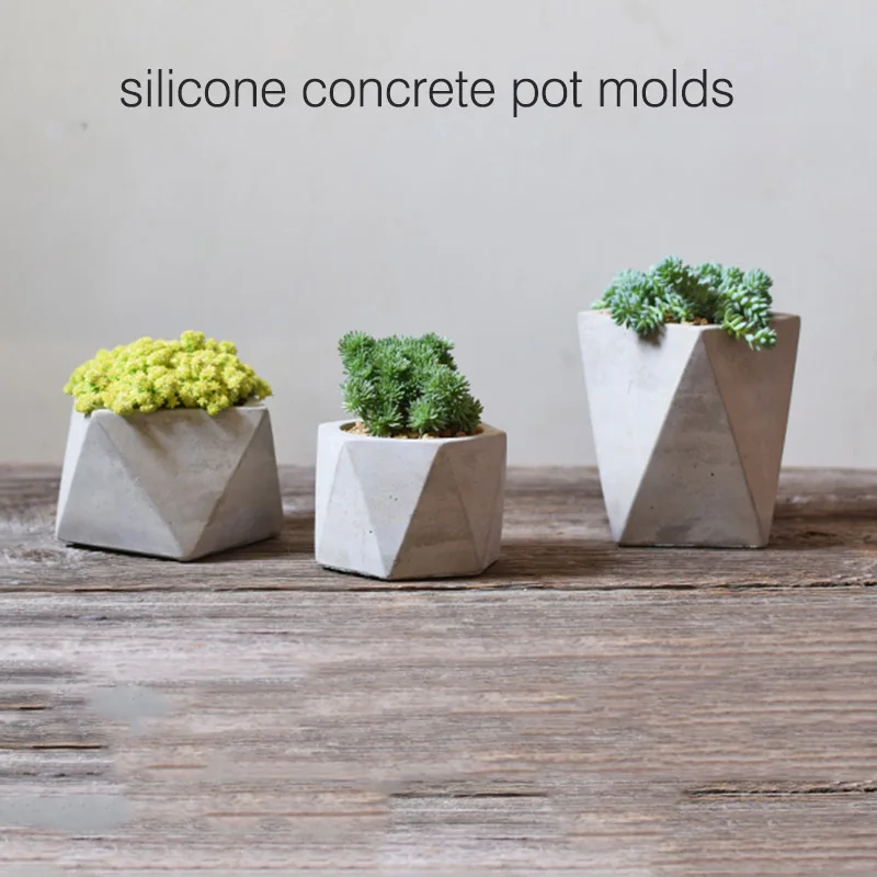 Moules de pot de fleur, Vase en Silicone, moule de ciment en silicone ...