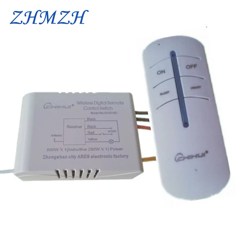 220V Wireless Digital Remote Control Switch 1 2 3 4 Ways Wall ...