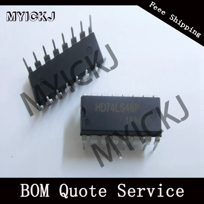 5 pcs HD74LS48P BCD to Seven Segment Decoder/Driver (saídas Internas de ...