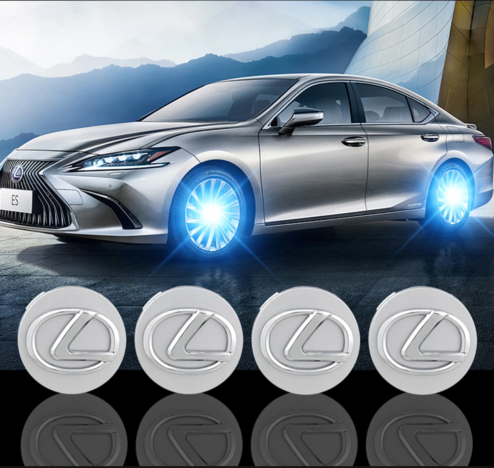 Lexus LED Floating Car Wheel Hub Caps Plug And Play Waterproof Wheel ...