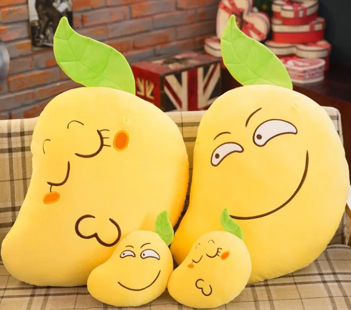 25cm/45cm Mango Plush Toy Lunch Break Pillow Korea Fruit Pillow Funny ...