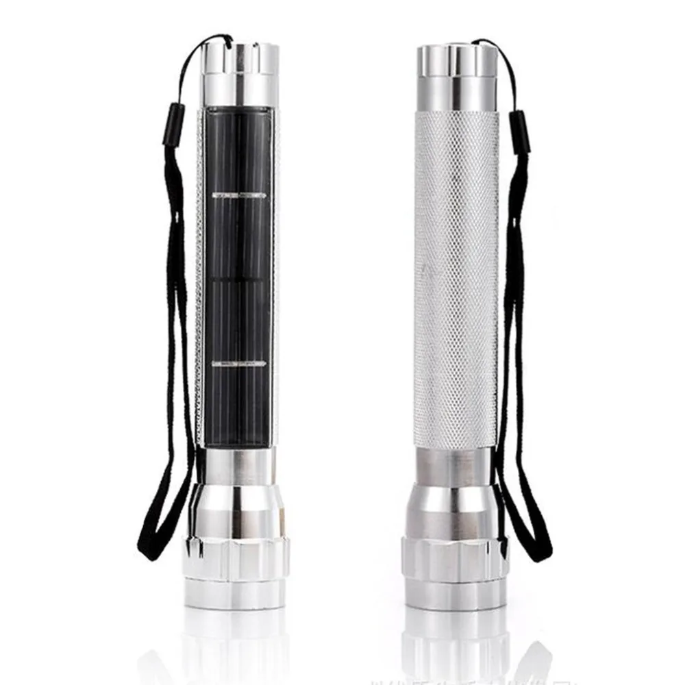 Solar Energy Flashlight Seven LED Charging Outdoor Portable Aluminum ...
