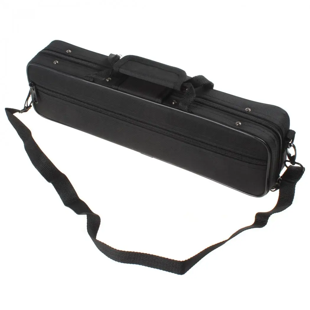 Black Portable & Lightweight Flute Solid Cloth Box With Shoulder Strap ...