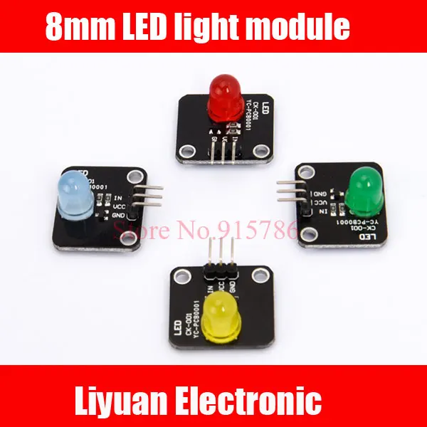 8pcs 8mm LED light module / 5V multi color electronic building blocks ...