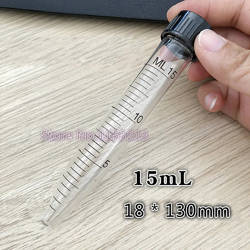 Glass Centrifuge Tube With Screw Lid 15ml Test Tubes With Scale V ...