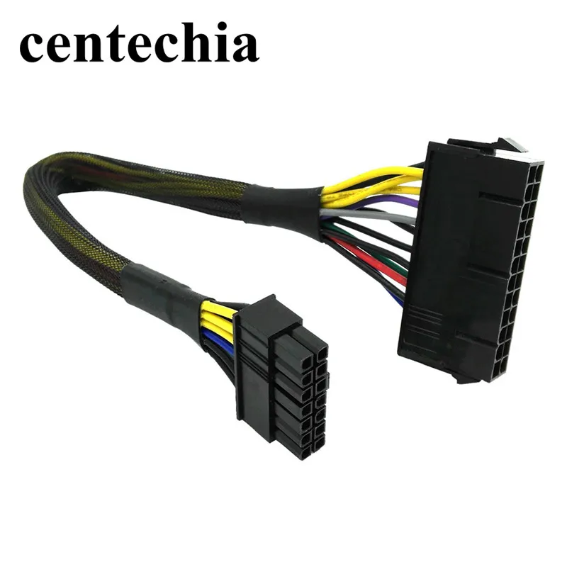 Centechia New 30cm 24 Pin to 14 Pin Main Power Supply ATX Adapter Cable ...