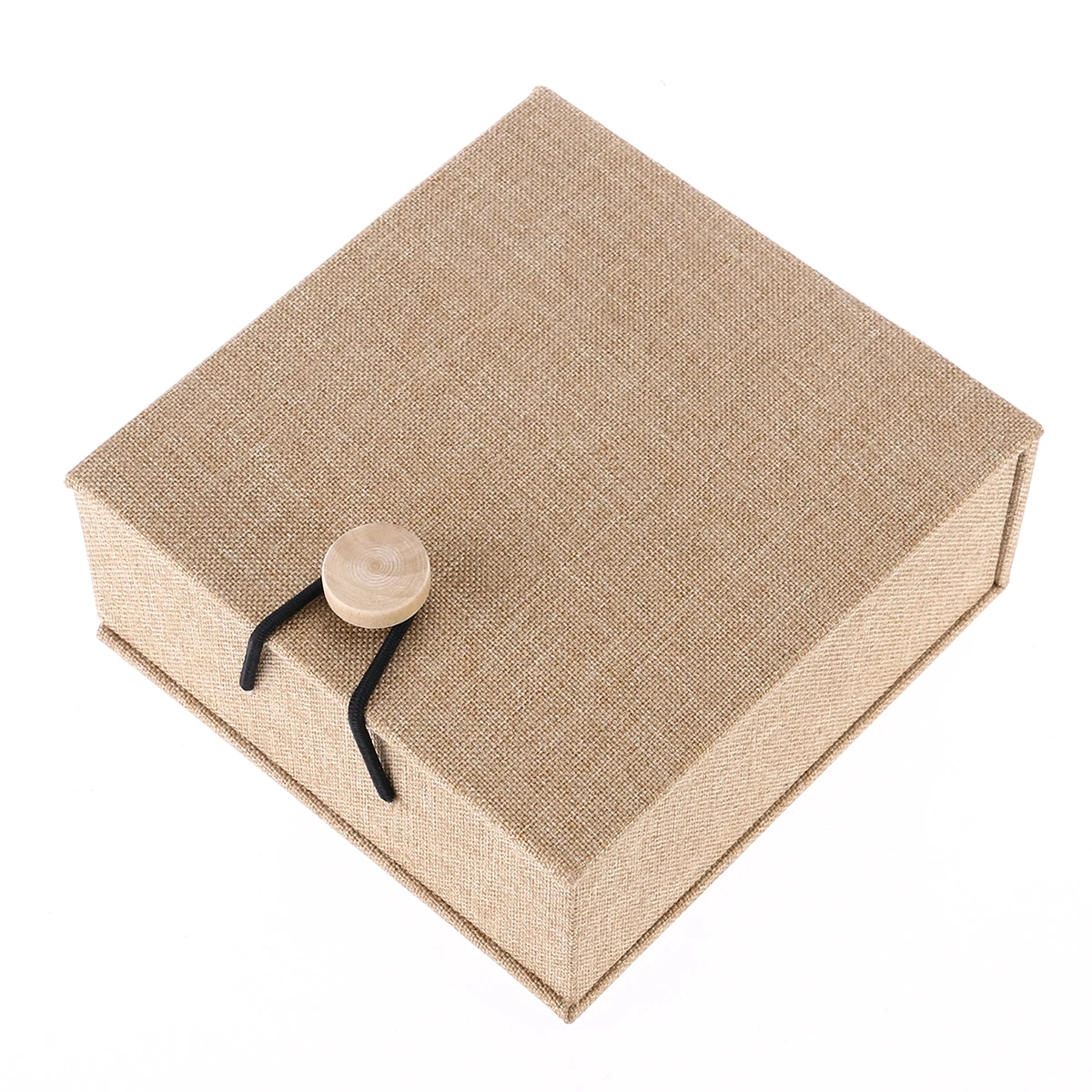 Wooden Jewelry Gift Box Case Rustic Linen Bracelet Bangle Bearer Box ...