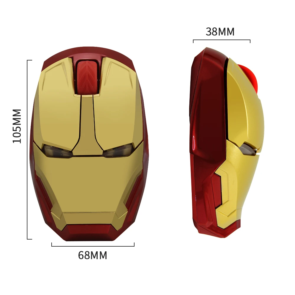 CHYI 2.4GHZ Silent Wireless Mouse Avengers 3 Infinity War Iron Man ...