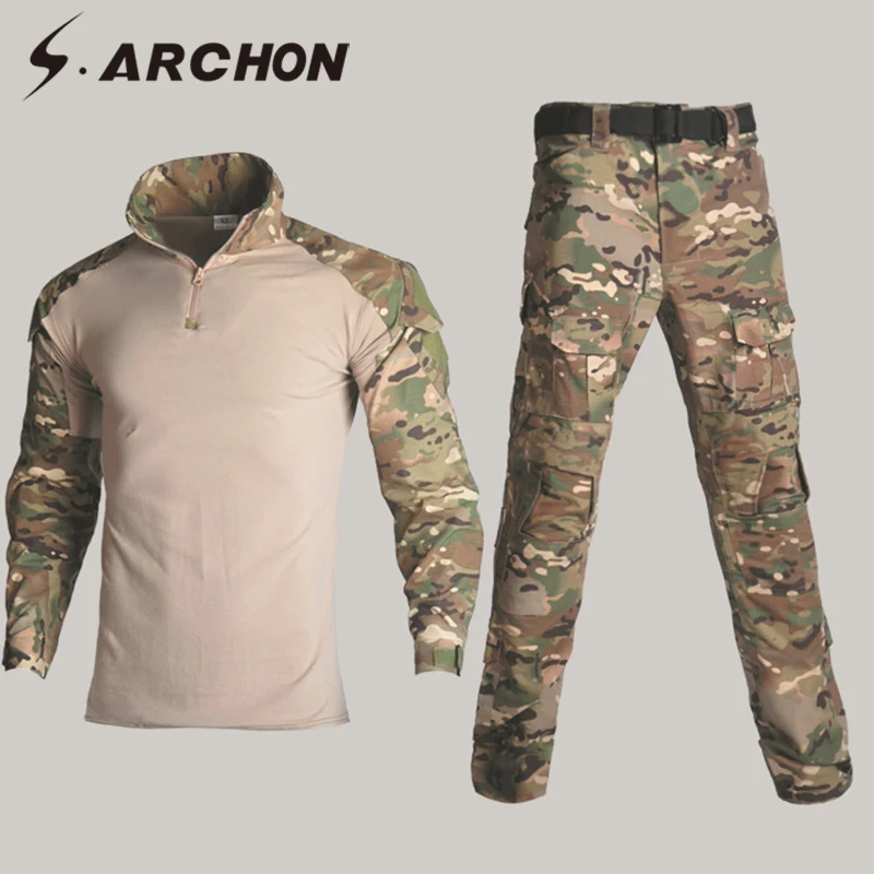 US Army Tactical Uniform Suit Military Combat Uniform Set Shirt + Pants ...