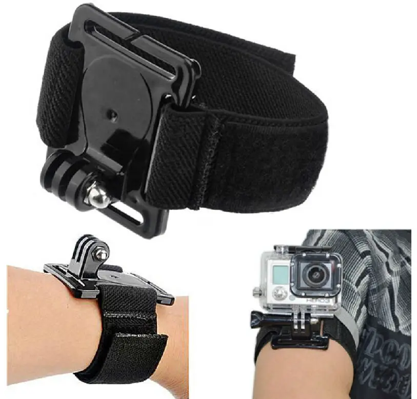 GoPro Wrist Strap Mount for HD Hero 1 2 3 + Camera Holder Arm Band Belt ...