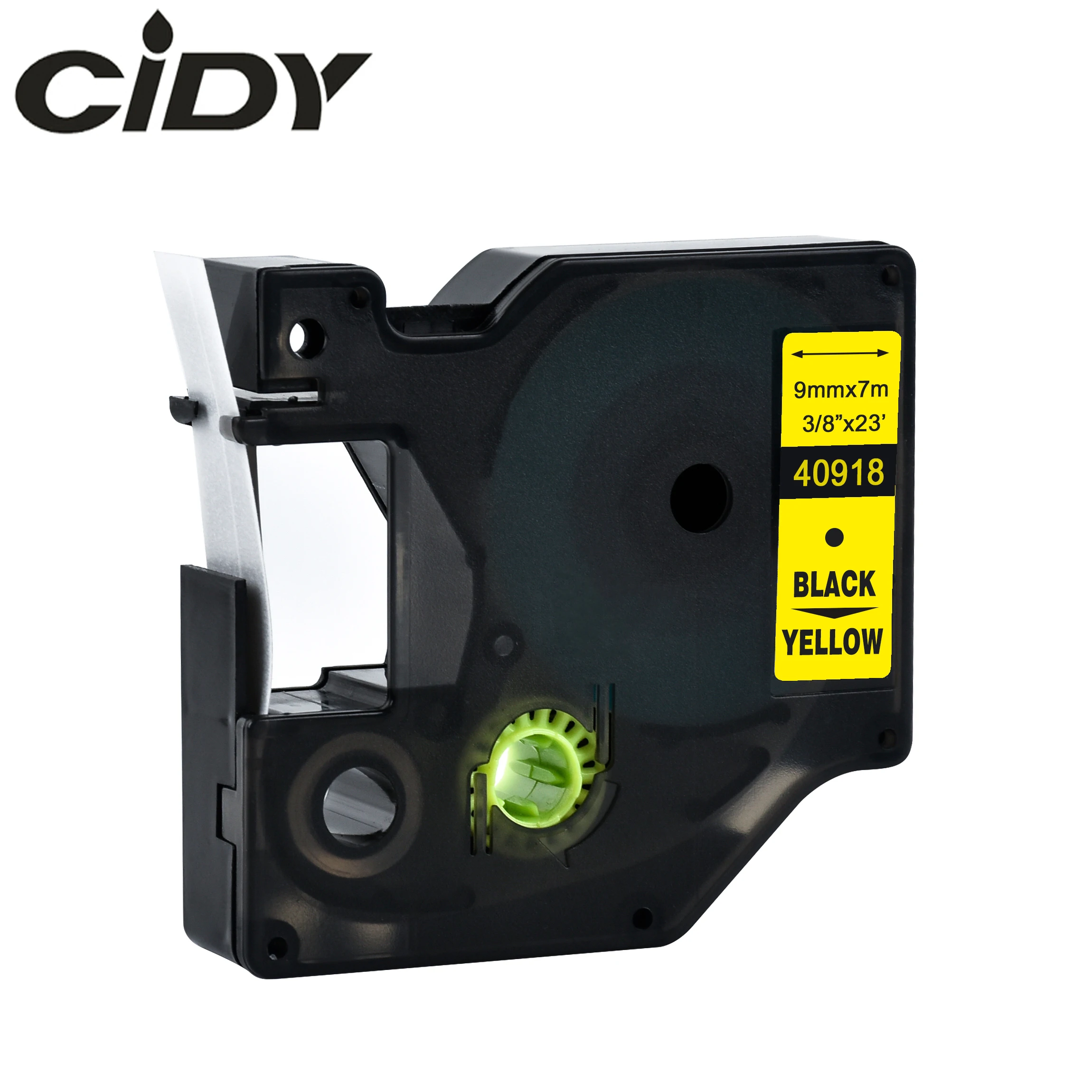 Cidy 40918 Compatible Dymo D1 manager 9mm black on yellow for Dymo ...