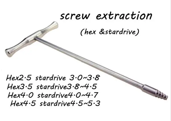 Medical Orthopedic Instrument Torx Hex Screw Extraction Screw Puller ...