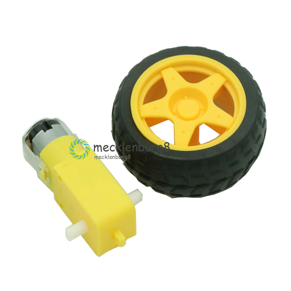 2-pcs-for-Arduino-car-interior-Robot-Plastic-wheel-with-DC-3-6V-Gears ...